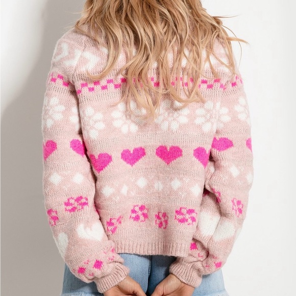 fobya | Sweaters | Fobya Heart Cardigan Sweater Sm | Poshmark